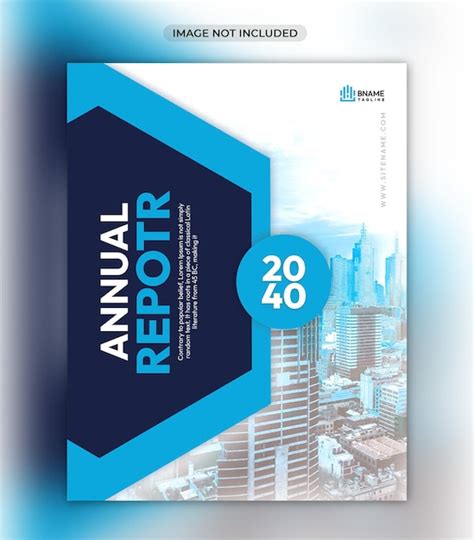 Modelo de capa de livro moderno corporativo de relatório anual PSD
