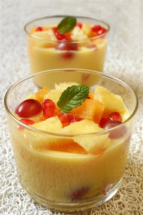 Oído cocina Postre fácil y rico fruta con natillas