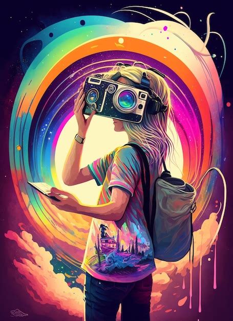 Premium Ai Image A Girl Wearing Ar Glasses