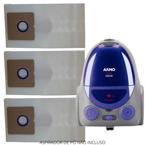 Saco Coletor de Pó p Aspirador Arno Booly 1600W Kit c 06un Arno All