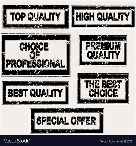 Premium Quality Rubber Stamps Set Royalty Free Vector Image
