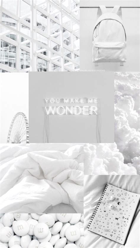 Aesthetic Wallpaper Collage White