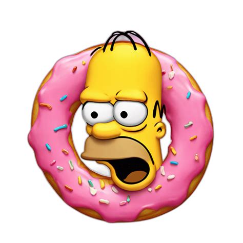 Homer Simpson En Train De Manger Un Donut AI Emoji Generator