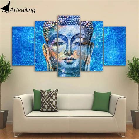 Aliexpress Buy Buddha Painting HD Print 5 Piece Canvas Art