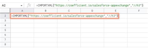 How To Use Importxml In Google Sheets Coefficient
