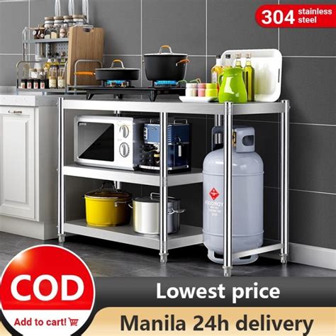 Stainless Steel Gas Stove Stand Heavy Duty Kitchen Rack Gas Rack