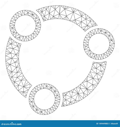 Vector Poligonal Mesh Illustration Del Marco De La Comunidad