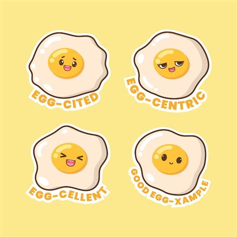 Personnage De Dessin Animé D oeuf Au Plat De Vecteur Avec Illustration