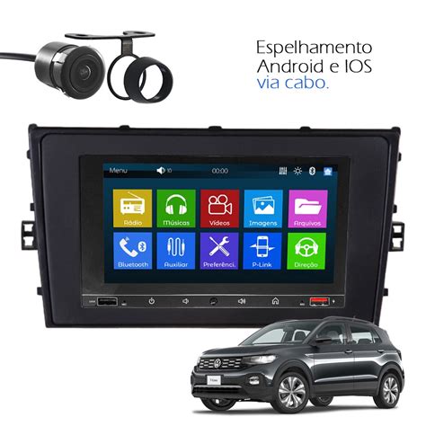 Kit Central Multimidia MP5 MP8 T Cross Camera De Re E Espelhamento