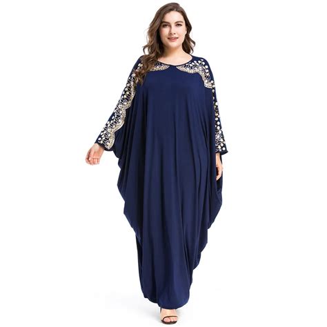Plus Size Quality New Arab Elegant Loose Abaya Kaftan Islamic Fashion