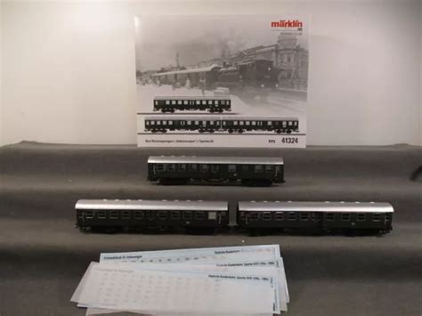 MÄRKLIN SPUR H0 41324 Personenwagen Set Umbauwagen Epoche III 3 teilig