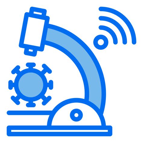 Icono De Microscopio Generic Blue