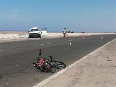 Una ciclista quedó con lesiones graves tras accidente vehícular en Arica
