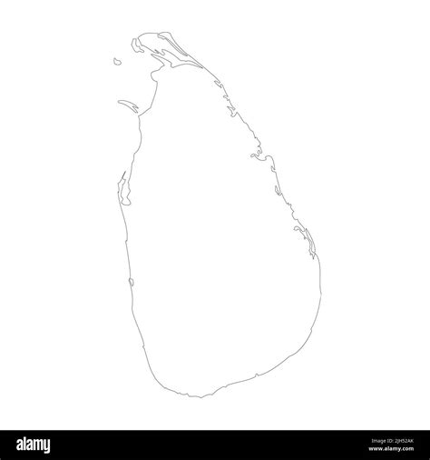 Sri Lanka Vector Country Map Outline Stock Vector Image Art Alamy