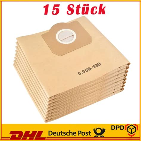 15X STAUBSAUGERBEUTEL PAPIERSÄCKE Kärcher WD 3 P Premium 6 959 130 0 MV