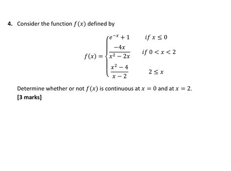 solved 4 consider the function f x defined by if x re 1