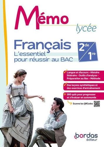 Fran Ais De Re L Essentiel Pour R Ussir Au Bac Edition