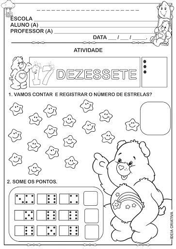 Atividades numerais Atividades Atividades para pré silábicos