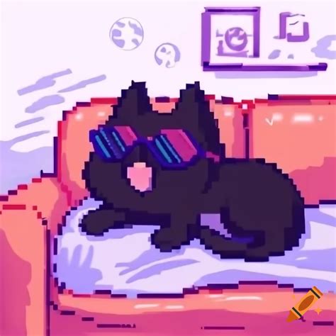 Pixel Art Of Anthro Female Snake Character In Black And Orange On Craiyon