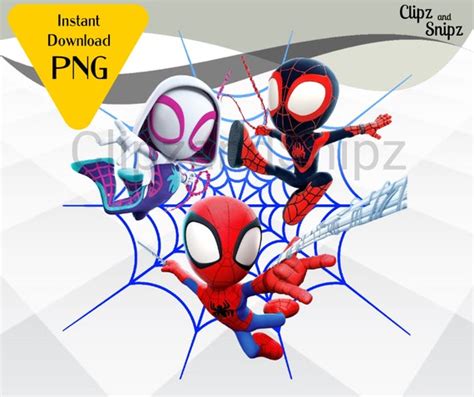 Spidey And His Amazing Friends PNG Clipart Super Hero Instant Etsy India