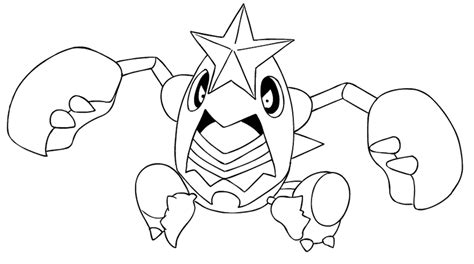Crawdaunt en Pokémon para colorear imprimir e dibujar ColoringOnly