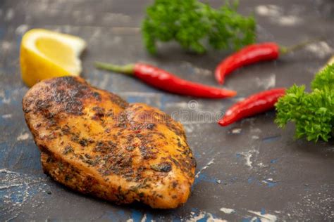 Pecho De Pollo Asado A La Parilla Foto De Archivo Imagen De Fresco
