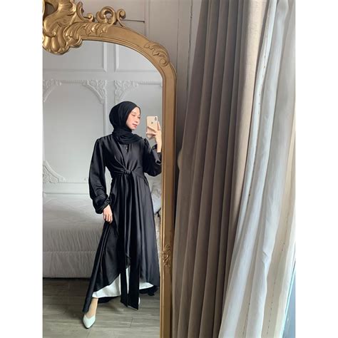 Jual ELENA Tunik BAJU FASHION MUSLIM GAMIS SATIN SILK PREMIUM DRESS