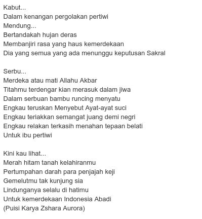 Kumpulan Puisi Pahlawan Kemerdekaan Indonesia Yang Menyentuh Hati Riset