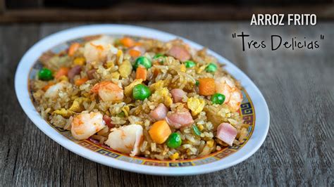Receta fácil de arroz frito tres delicias en wok Delicioso y rápido