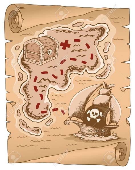 Pirati Pergamena Con La Mappa Del Tesoro Pirate Maps Pirate Treasure