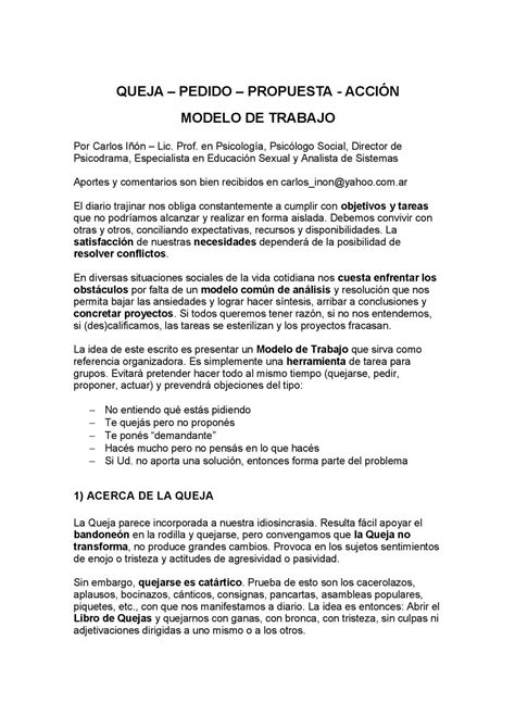 Total Imagen Modelo De Escrito De Queja Abzlocal Mx
