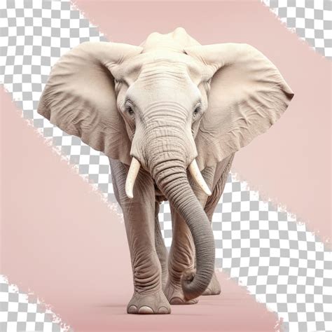 Elefante Parado Solo Sobre Fondo Transparente Archivo PSD Premium