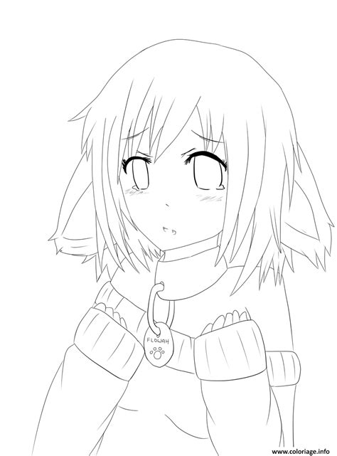 Coloriage Fille Manga 22 Dessin
