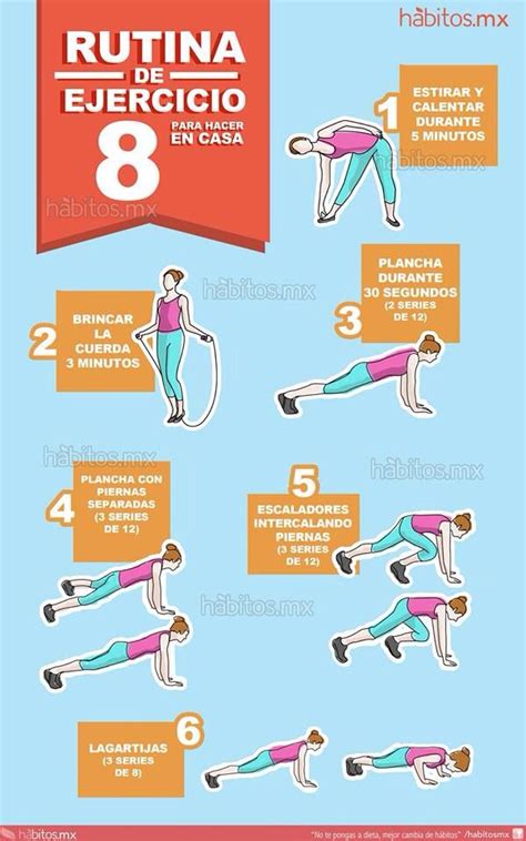 Ejercicios Desde Casa Rutina De Ejercicio Ejercicios Cardio En