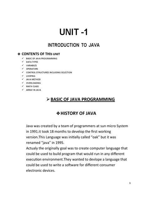 unit 1 notes pdf java programming language control flow