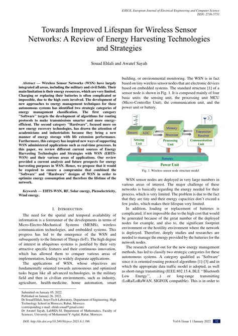 pdf towards improved lifespan for wireless sensor networks a review of energy harvesting