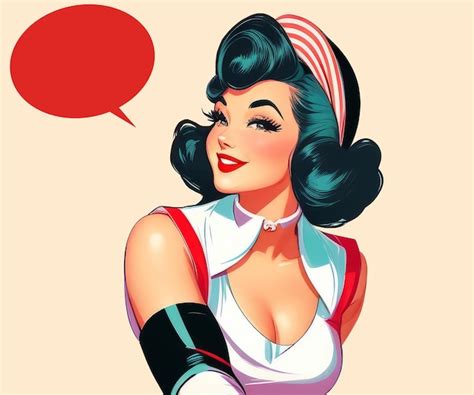 Premium Photo Vintage Women With Speech Balloons Popular Illustrations