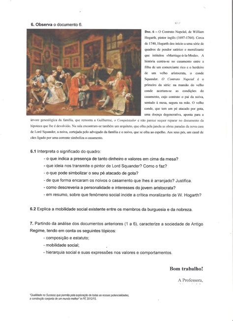 Ontem e hoje Ficha de trabalho História 11 sobre a sociedade do Antigo