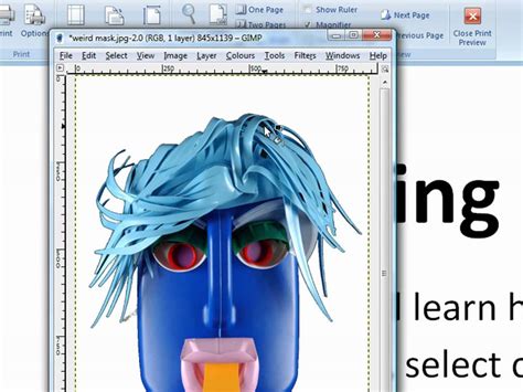 Mastering Gimp Selecting Colours Bucket Fill And Cropping Youtube