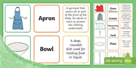 Kitchen Utensils Matching Cards Twinkl Yum Teacher Made