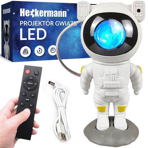 Projektor Rzutnik Gwiazd Lampka Nocna Led Nieba Dla Dzieci Pilot