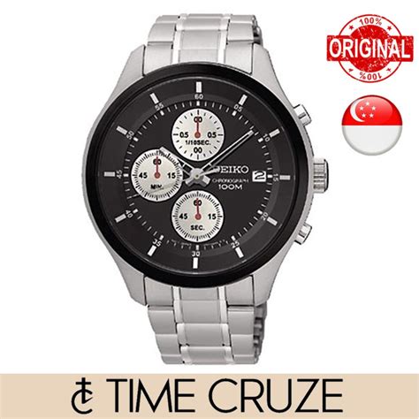 Time Cruze Seiko SKS545 Neo Sports Chronograph Quartz Stainless Steel