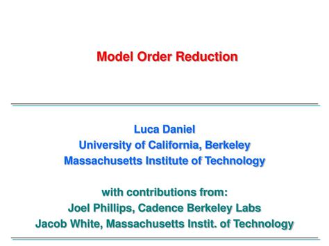 ppt model order reduction powerpoint presentation free download id 5346972