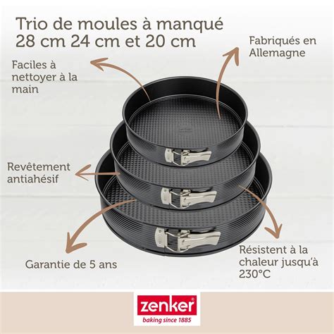 Set De Moules Charni Re Ronds De Cm Cm Et Cm Zenker Black