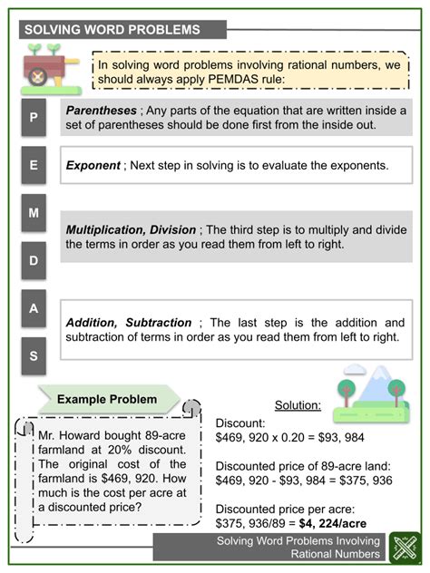solving word problems involving rational numbers helping with math