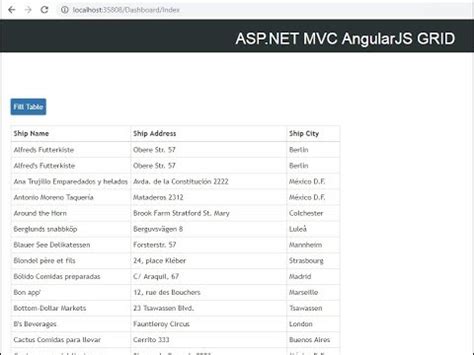 Angular JS Bind Table Grid From SQL Database In ASP NET MVC C YouTube