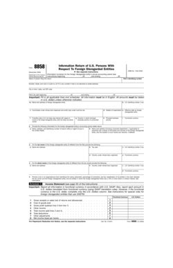Fillable Online Irs Ustreas Form 8858 PAGE 1 Of 2 Irs Ustreas Fax