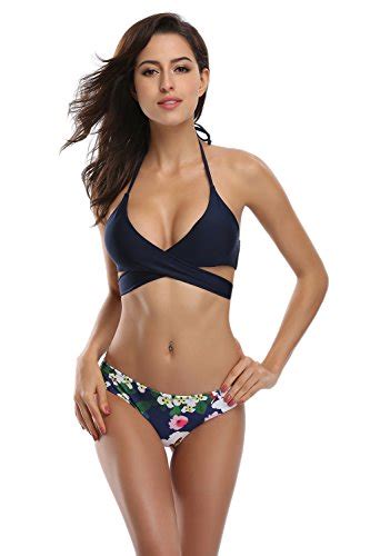 SHEKINI Damen Triangel Zweiteilige Strandkleidung Bandeau Strandmode