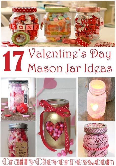 Mason Jar Valentine Day Diy DIY S Decor Rose Clearfield