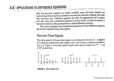 solution application to difference equations vector space linear algebra with practice question